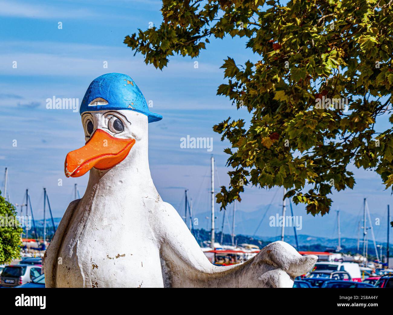 Funny Seagull Statue in Katakolo Greece Stock Photo - Alamy