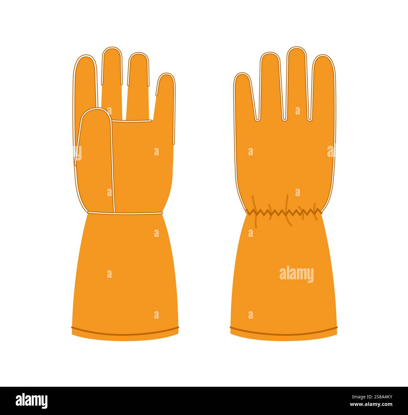 Welding Gloves Working hand accessory clothing orange cartoon technical ...