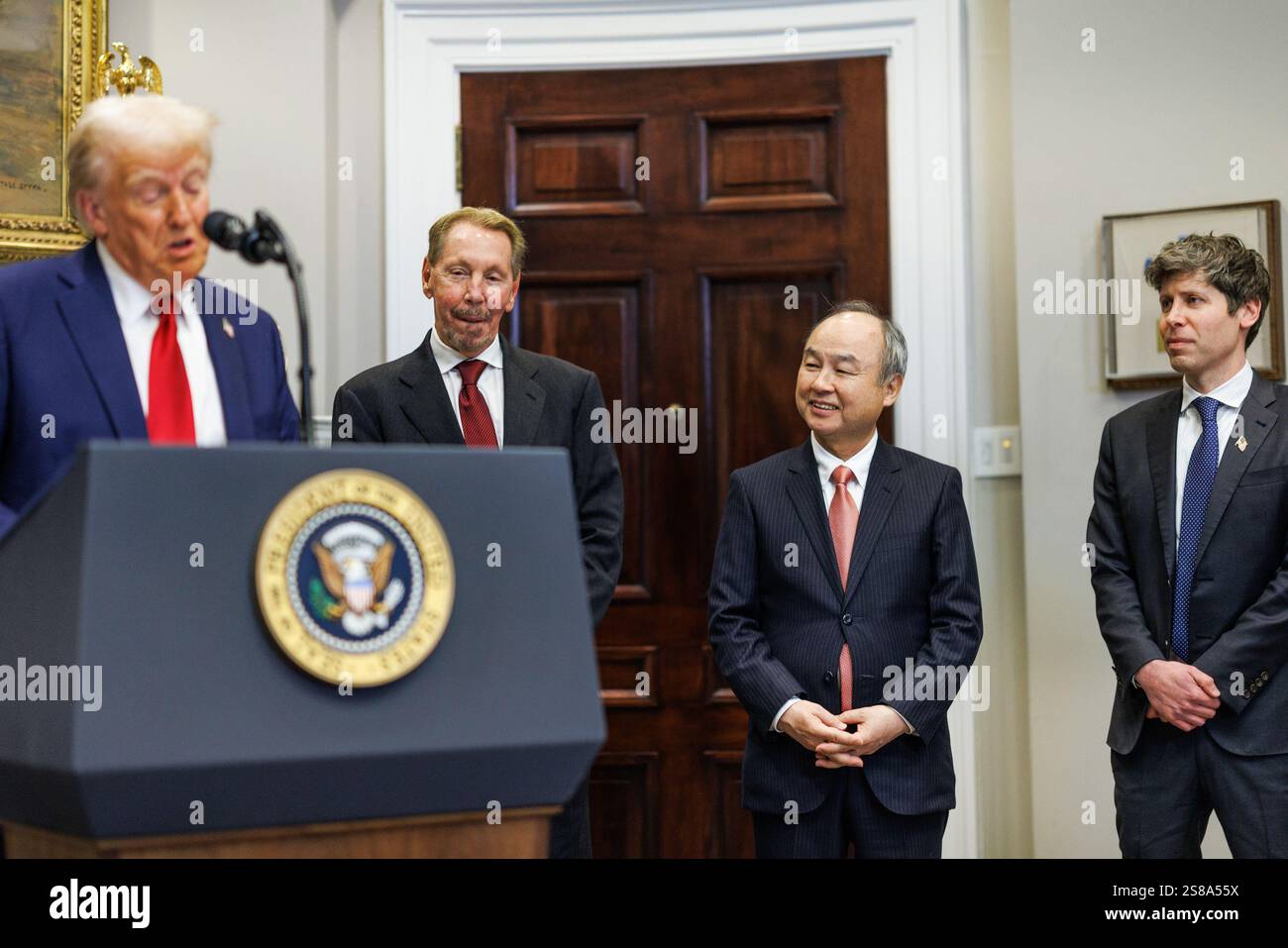 Washington, United States. 21st Jan, 2025. President Donald Trump gives ...
