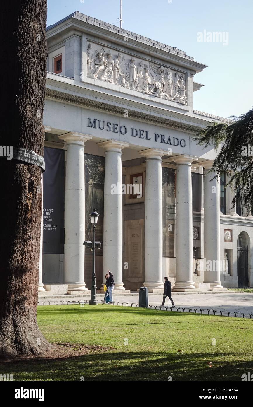 The exterior of the Museo Nacional del Prado in Madrid, Spain ...