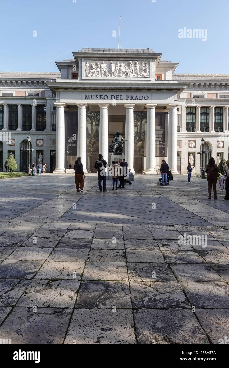 The exterior of the Museo Nacional del Prado in Madrid, Spain ...