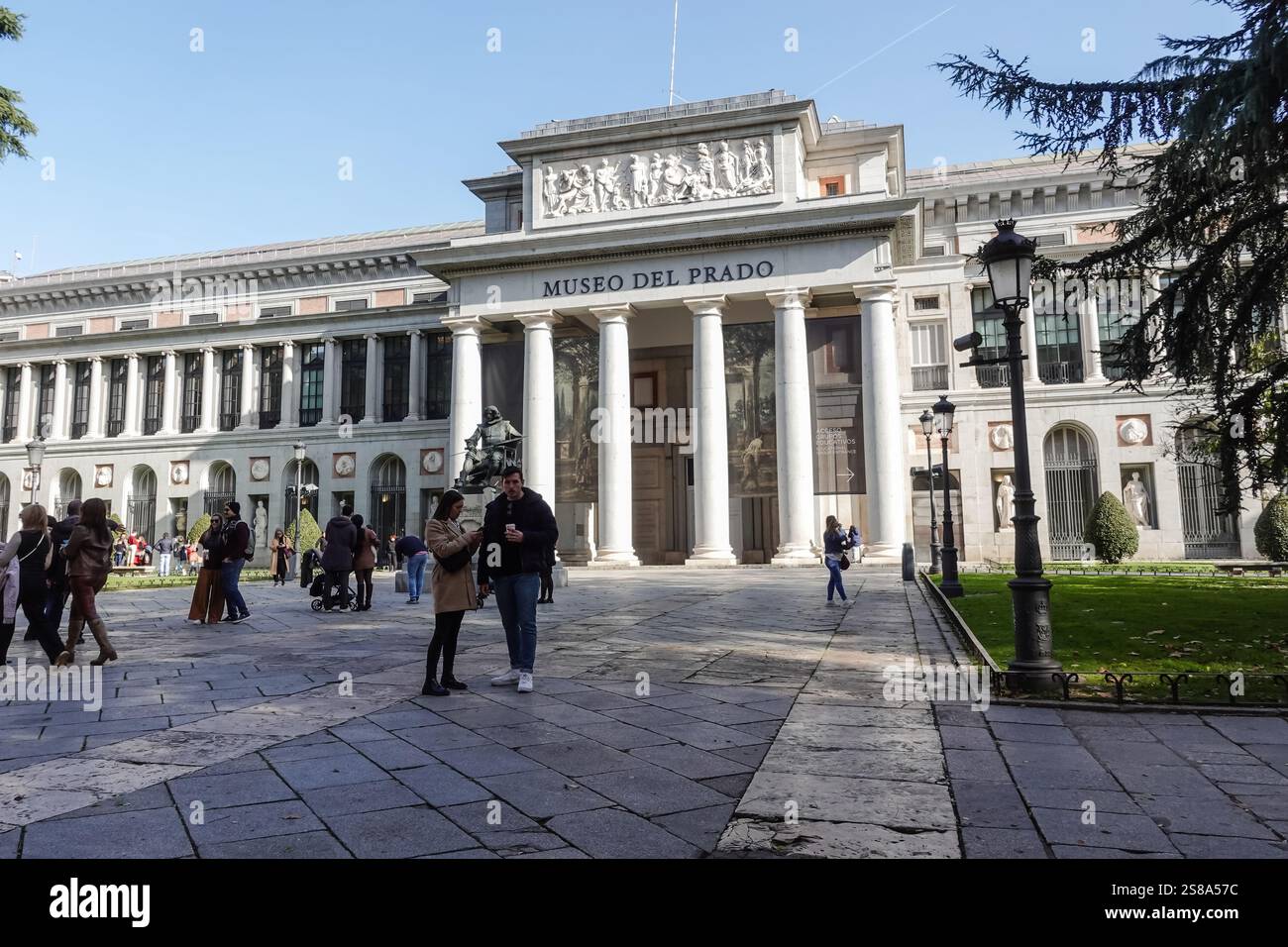 The exterior of the Museo Nacional del Prado in Madrid, Spain ...