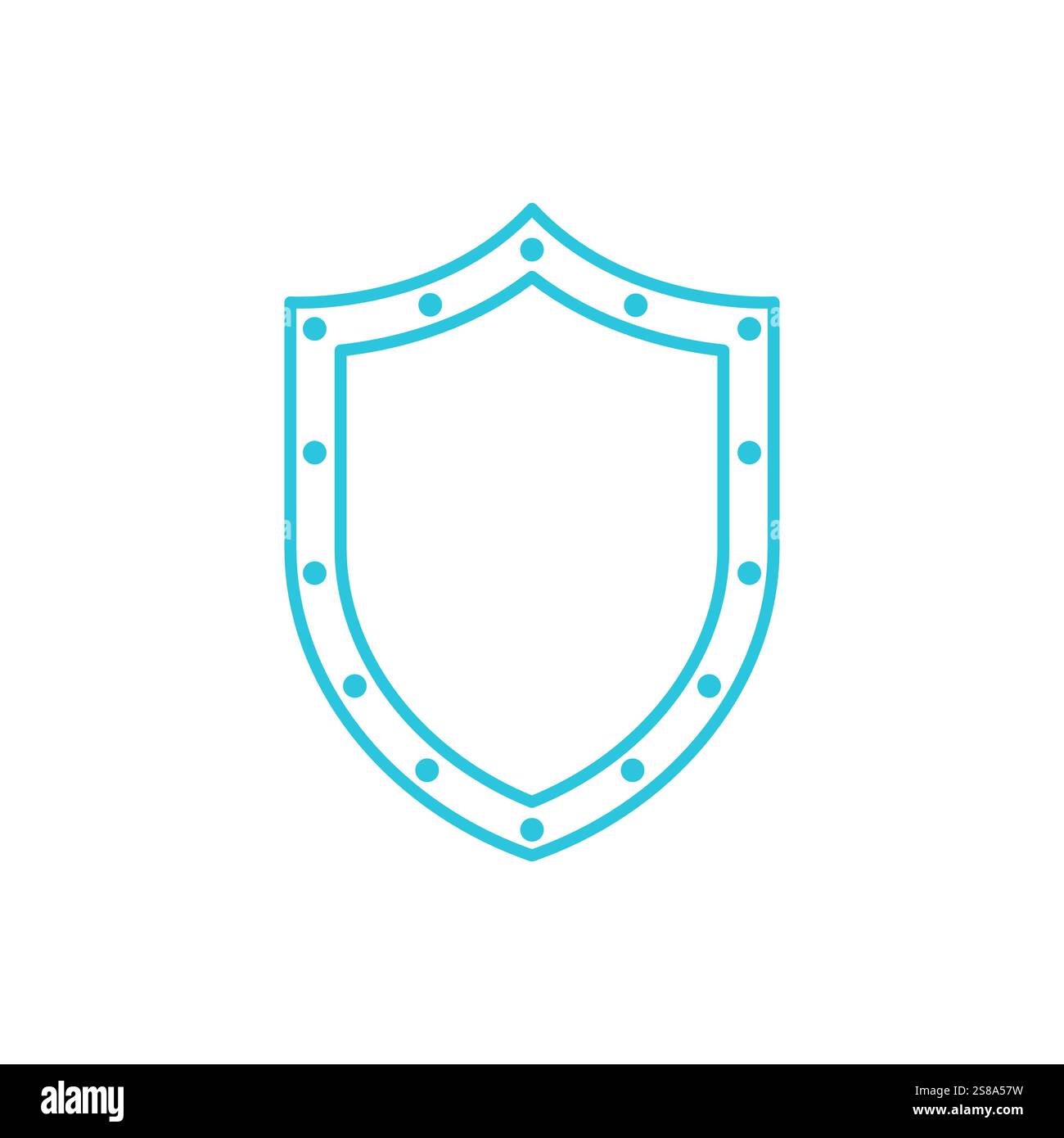 Guardian Shield Icon. Isolated on white background. Blue icon set Stock ...
