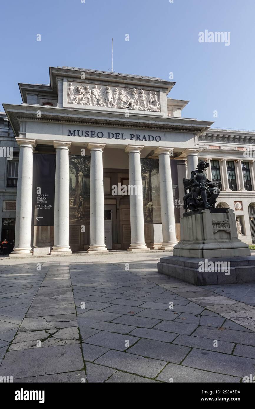 The exterior of the Museo Nacional del Prado in Madrid, Spain ...