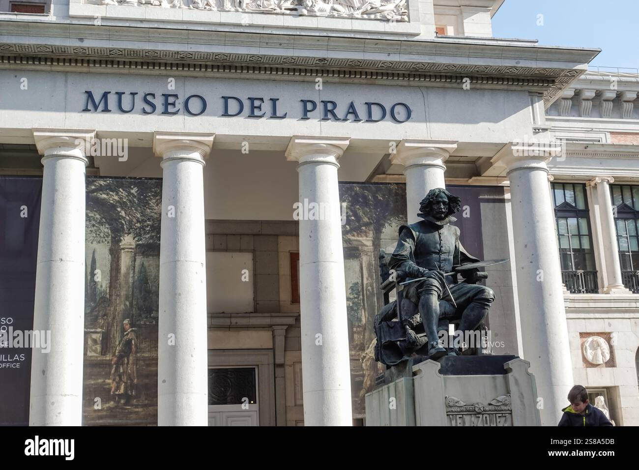 The exterior of the Museo Nacional del Prado in Madrid, Spain ...