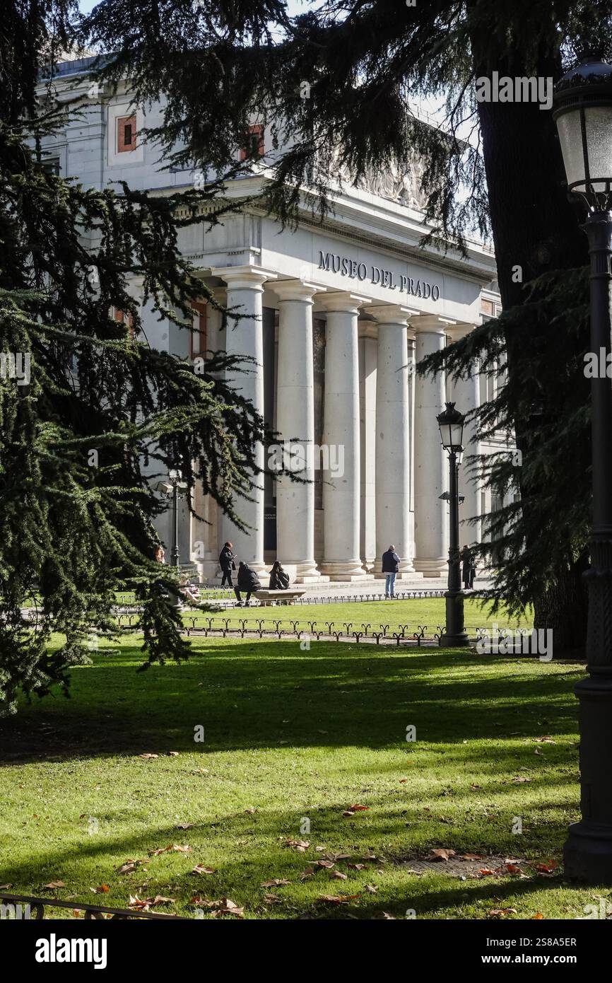 The exterior of the Museo Nacional del Prado in Madrid, Spain ...