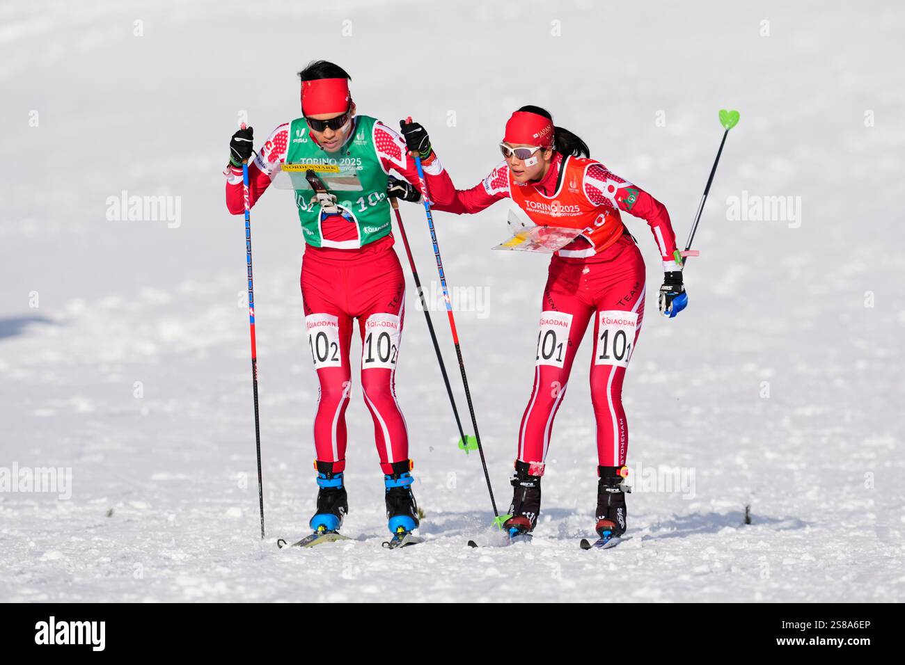 Pragelato, Italy. 21st Jan, 2025. (L-R) Kenichiro Terajima, Sumika ...