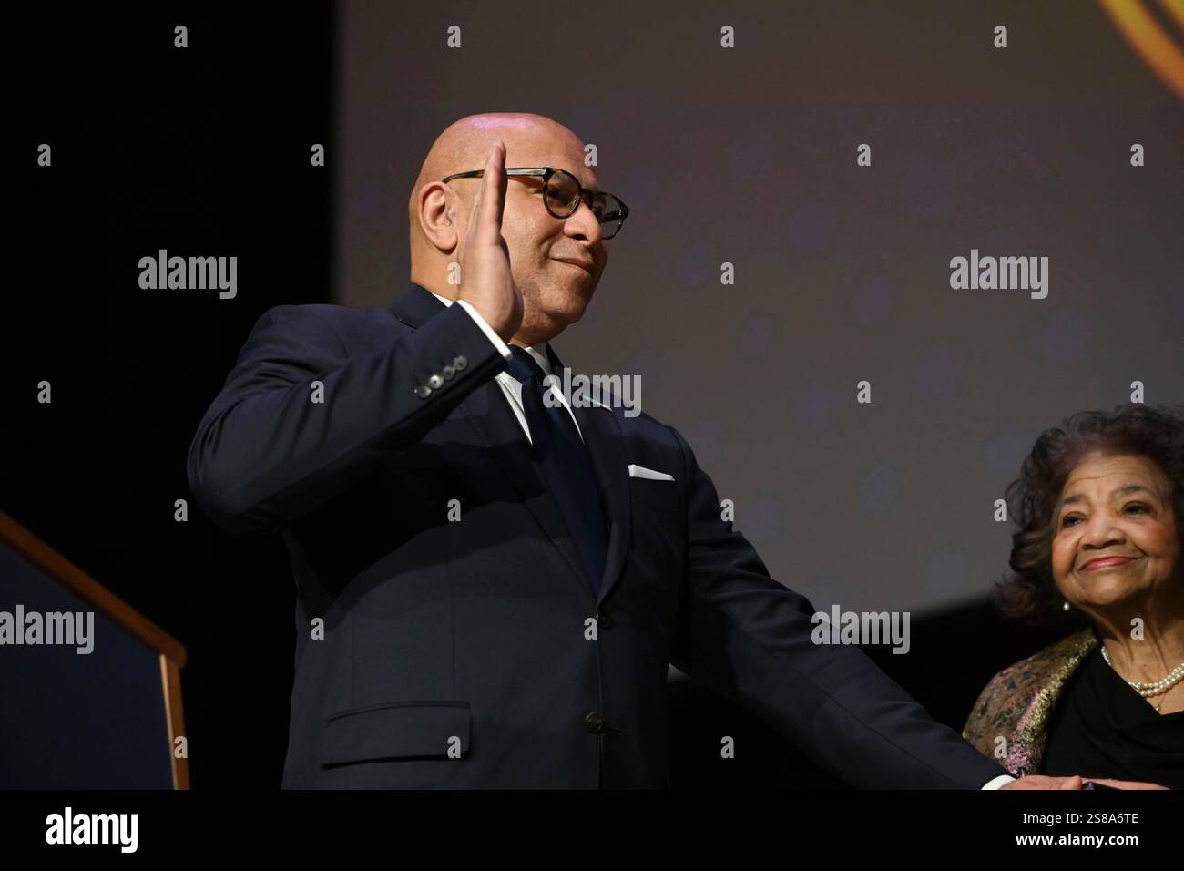 Pennsylvania state Auditor General Tim DeFoor, with his mother Thelma ...