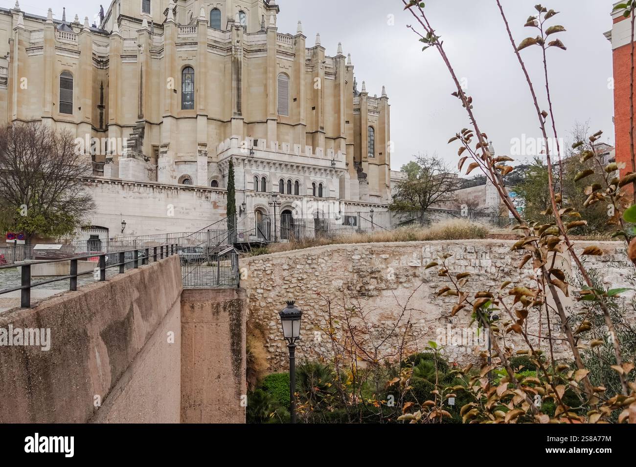 The Arab Walls, also known as Muralla Árabe, in Madrid Stock Photo - Alamy