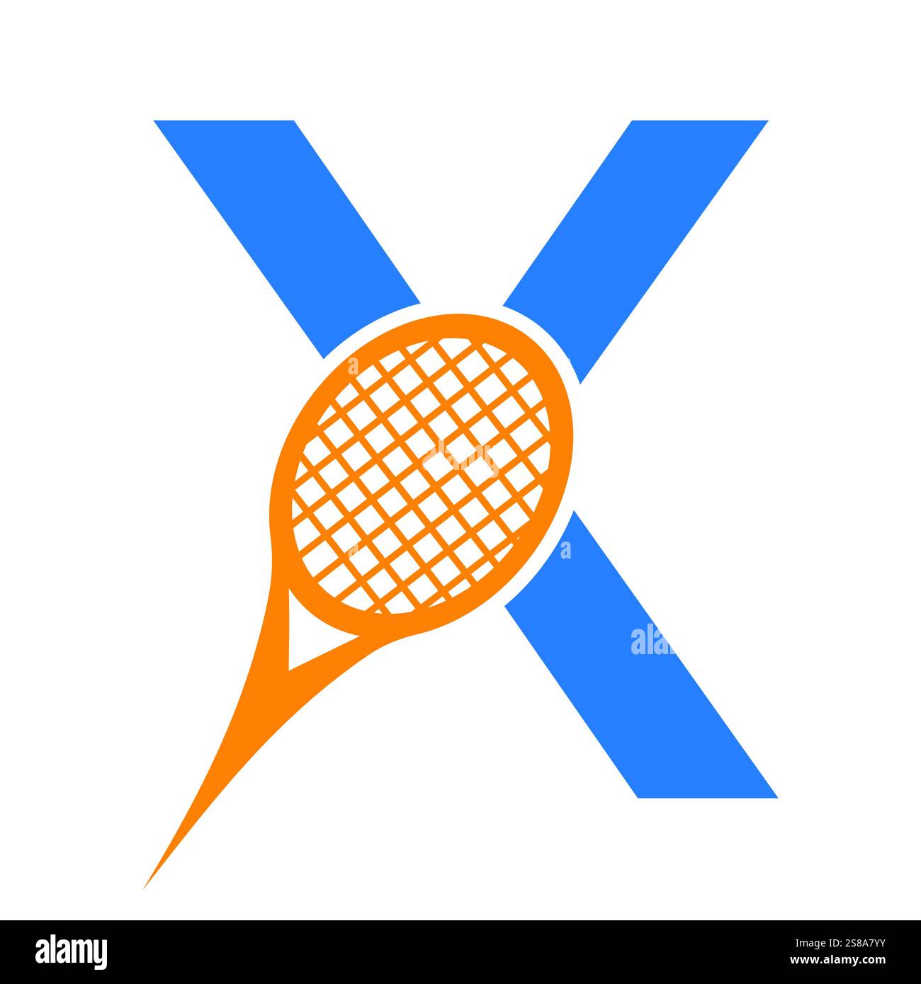 Letter X Tennis Logo. Paddle Symbol Vector Template Stock Vector Image ...