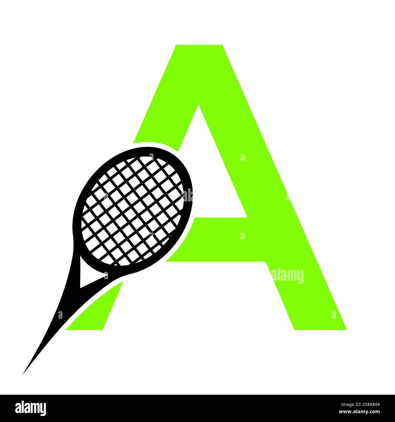 Letter A Tennis Logo. Paddle Symbol Vector Template Stock Vector Image ...
