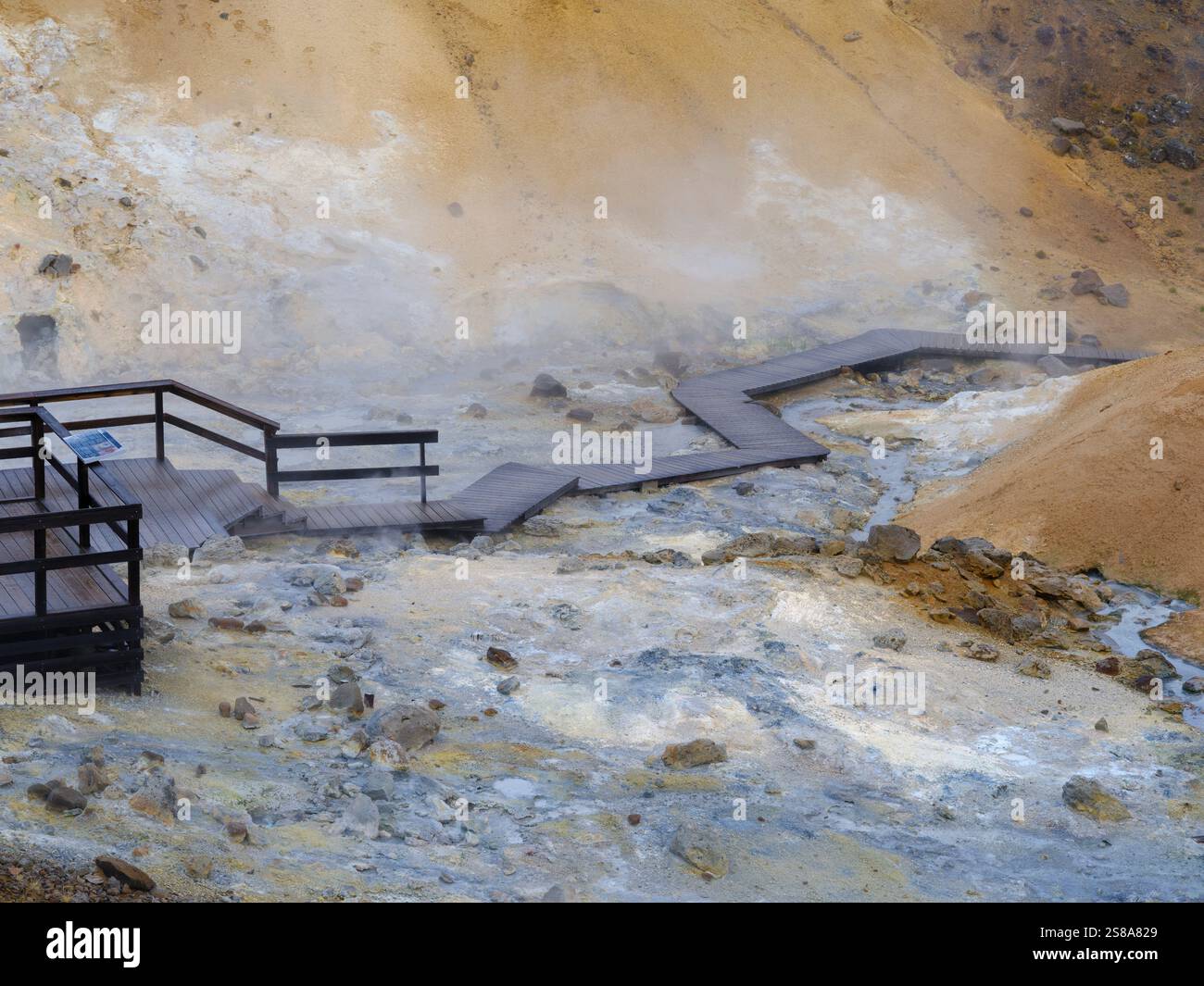 Geothermal field of Seltun within volcanic system Krysuvik on Reykjanes ...