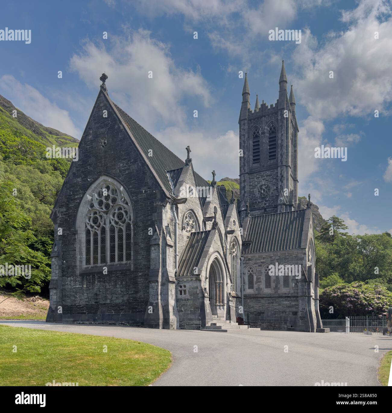 Neo Gothic Church is on the grounds of Kylemore Abbey Stock Photo - Alamy