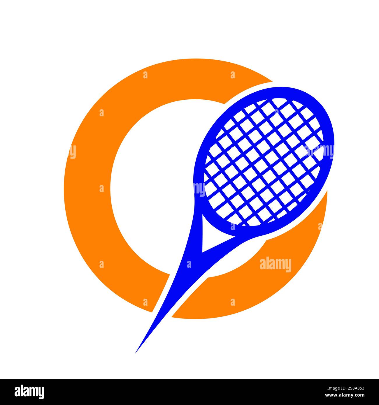 Letter O Tennis Logo. Paddle Symbol Vector Template Stock Vector Image ...