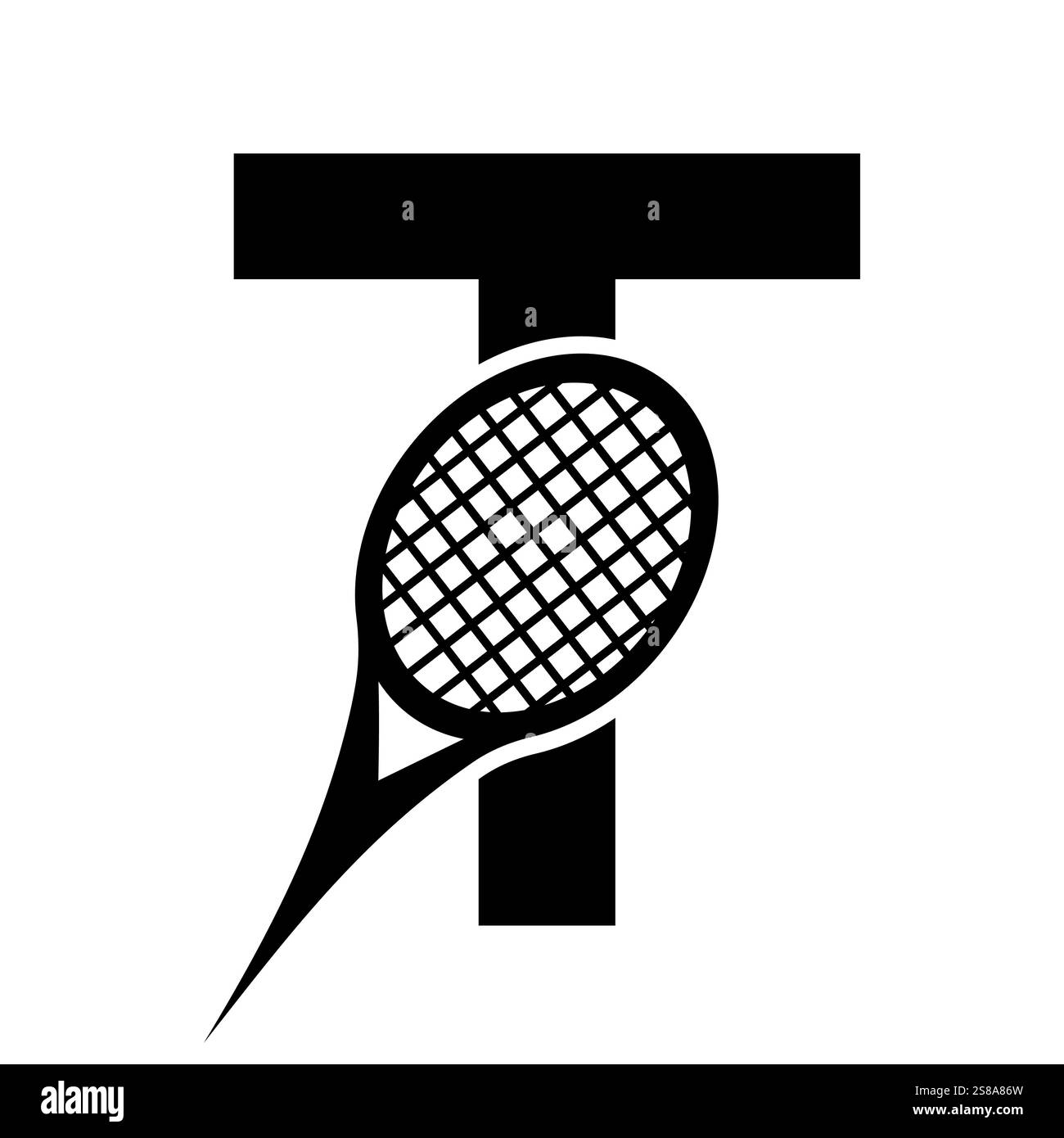 Letter T Tennis Logo. Paddle Symbol Vector Template Stock Vector Image ...