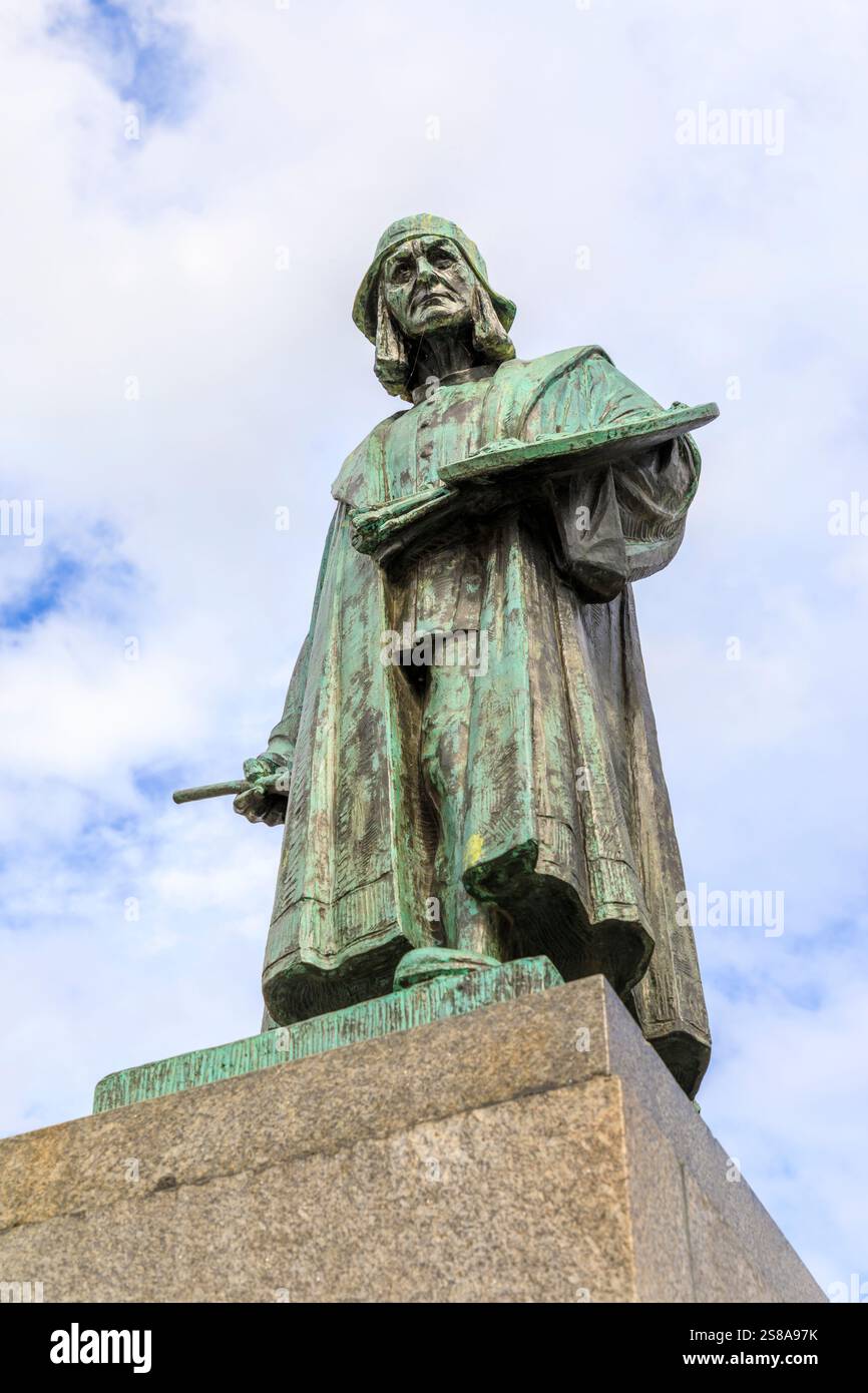 Netherlands, Holland. Brabant. Statue of Hieronymus Bosch was a Dutch ...