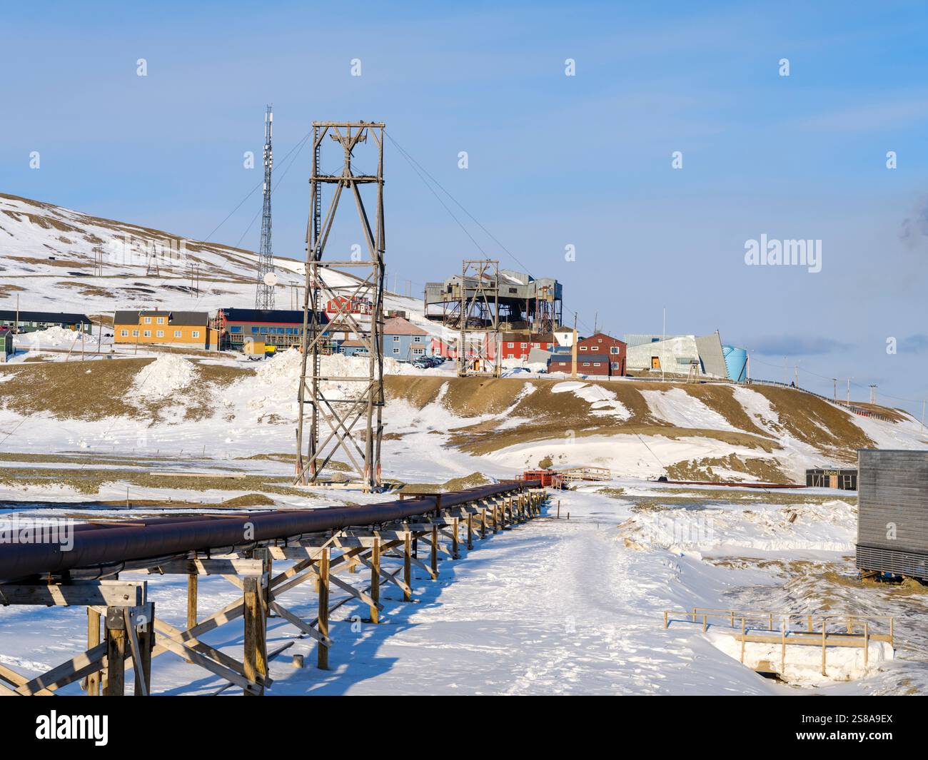 Longyearbyen, the capital of Svalbard on the island of Spitsbergen ...