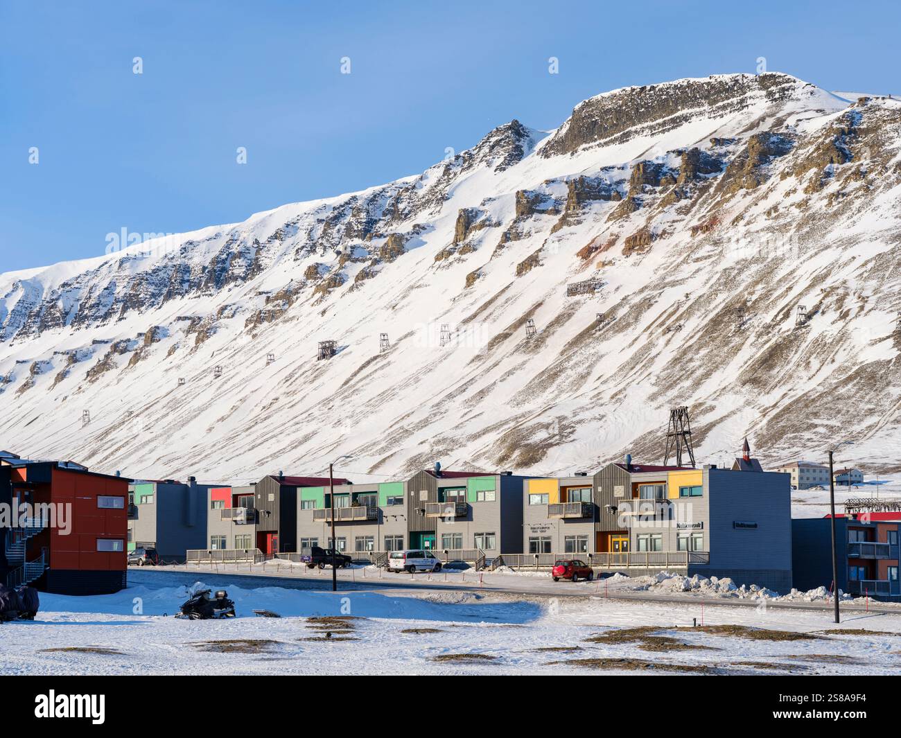 Longyearbyen, the capital of Svalbard on the island of Spitsbergen ...