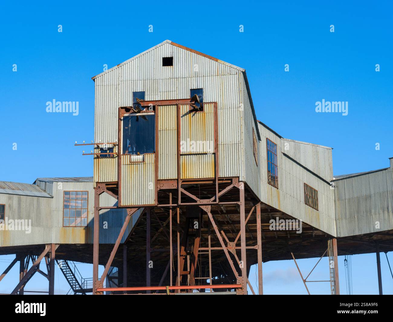 Historic cableway station (Taubanesentrale), an icon of Longyearbyen ...