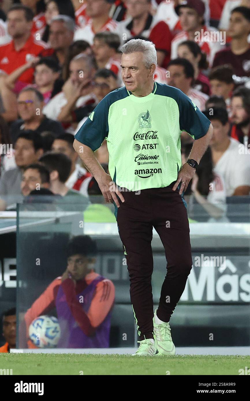 Mexican head coach Javier Aguirre gestures during a friendly match ...