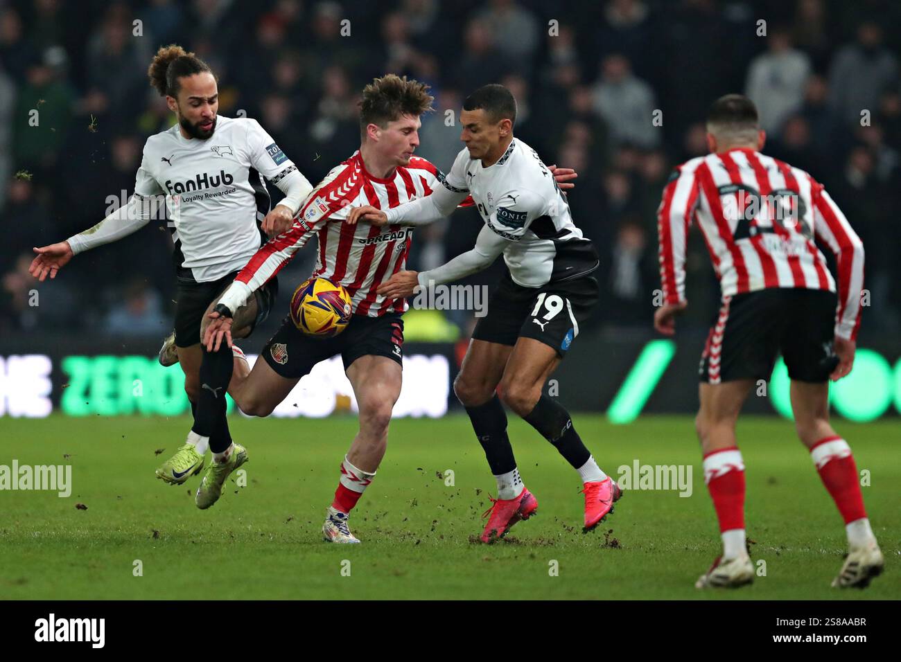 Marcus Harness of Derby County and Kayden Jackson of Derby County ...