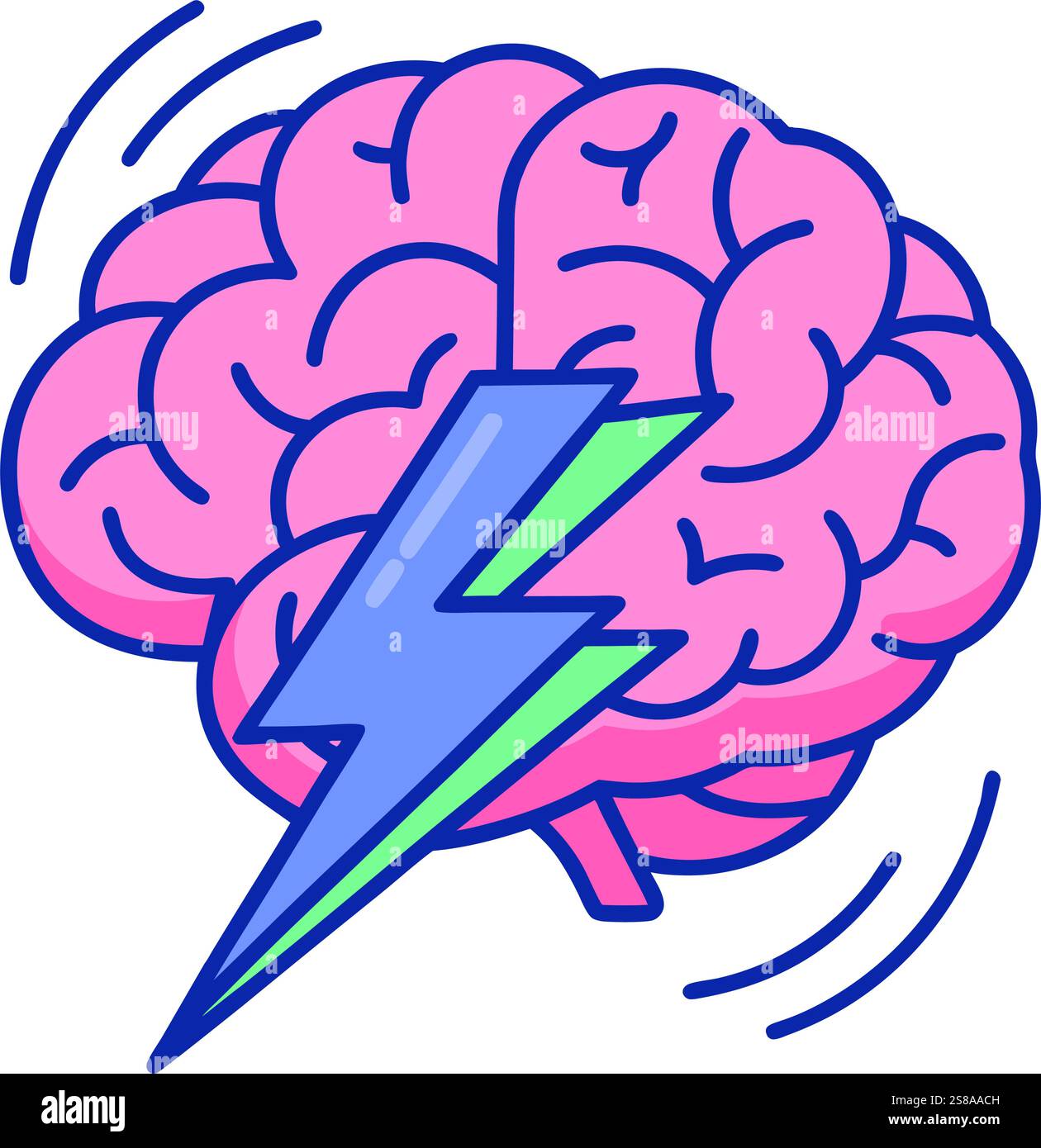 Brain storm energy lightning Stock Vector Image & Art - Alamy