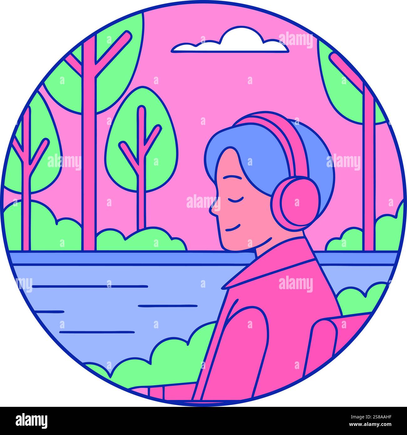 Person relaxing in nature Cut Out Stock Images & Pictures - Alamy