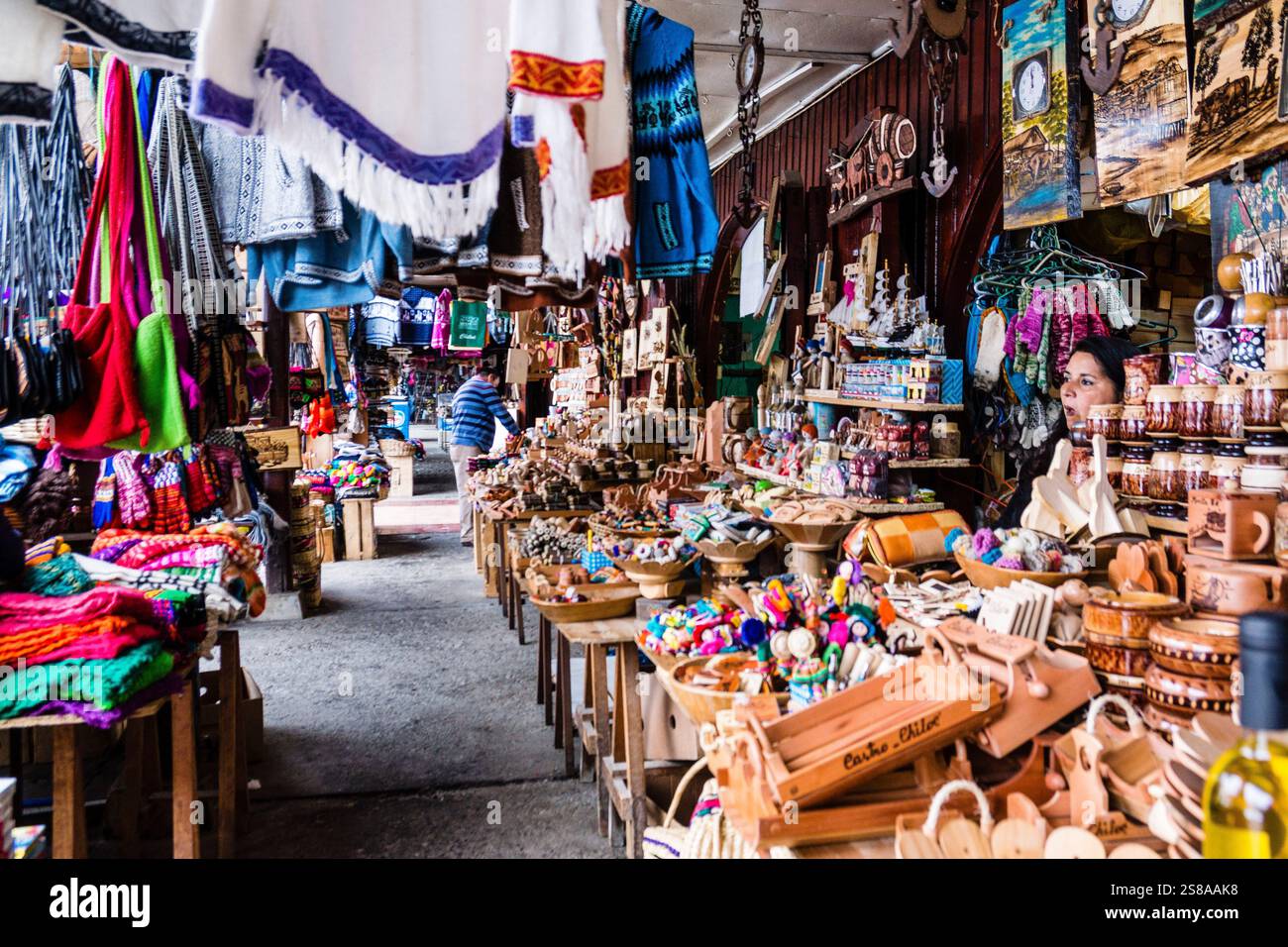 market, Castro village, Chiloé archipelago, Chiloé province, Los Lagos ...
