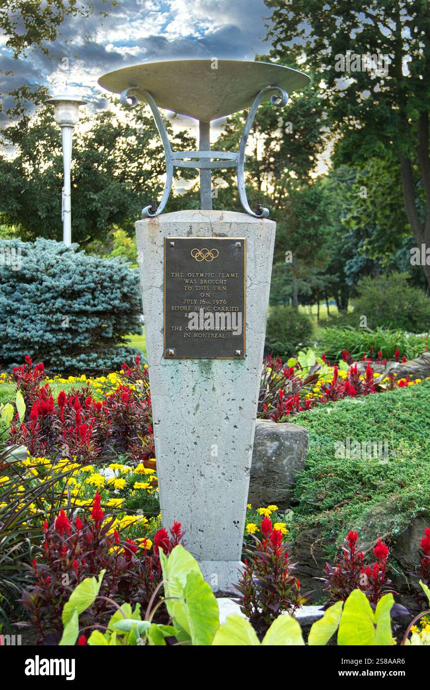 Olympic Flame Monument in Montreal Stock Photo - Alamy