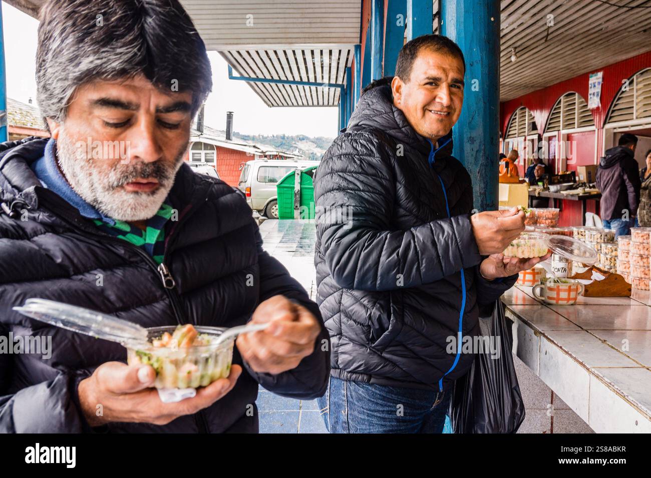 market, Castro village, Chiloé archipelago, Chiloé province, Los Lagos ...