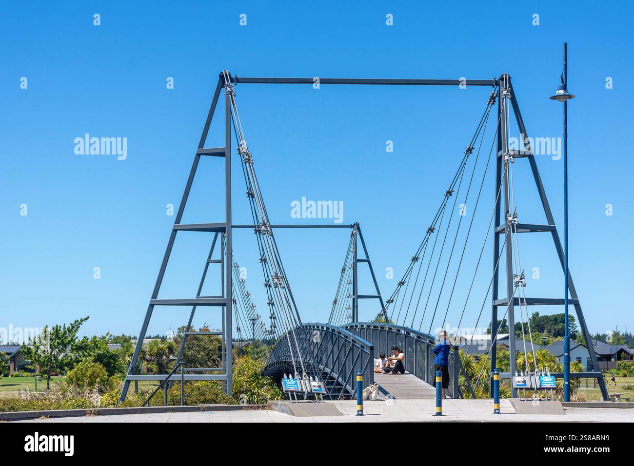 Bob's pedestrian Bridge, ,Motu Quay, Lake Pegasus, Pegasus, Waimakariri ...