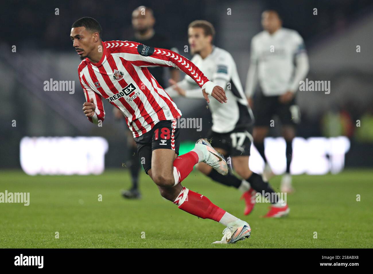 Derby, UK. 21st Jan, 2025. Wilson Isidor of Sunderland during the Sky Bet Championship match ...