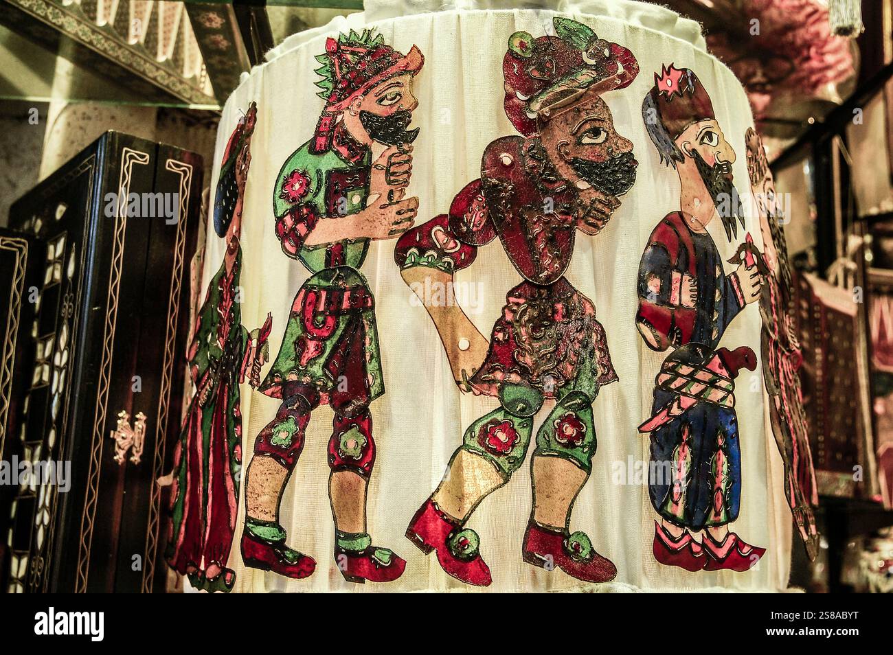 Turkish shadow puppets (Karagöz), Grand Bazaar, Istanbul, Turkey Stock ...