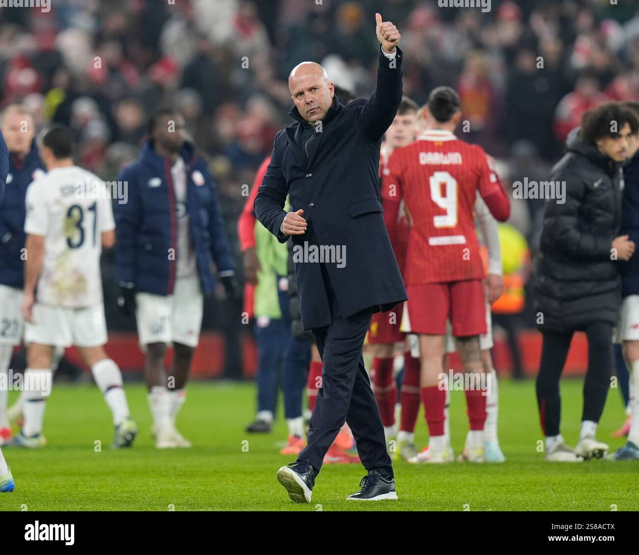 Anfield, Liverpool, Merseyside, UK. 21st Jan, 2025. Champions League ...