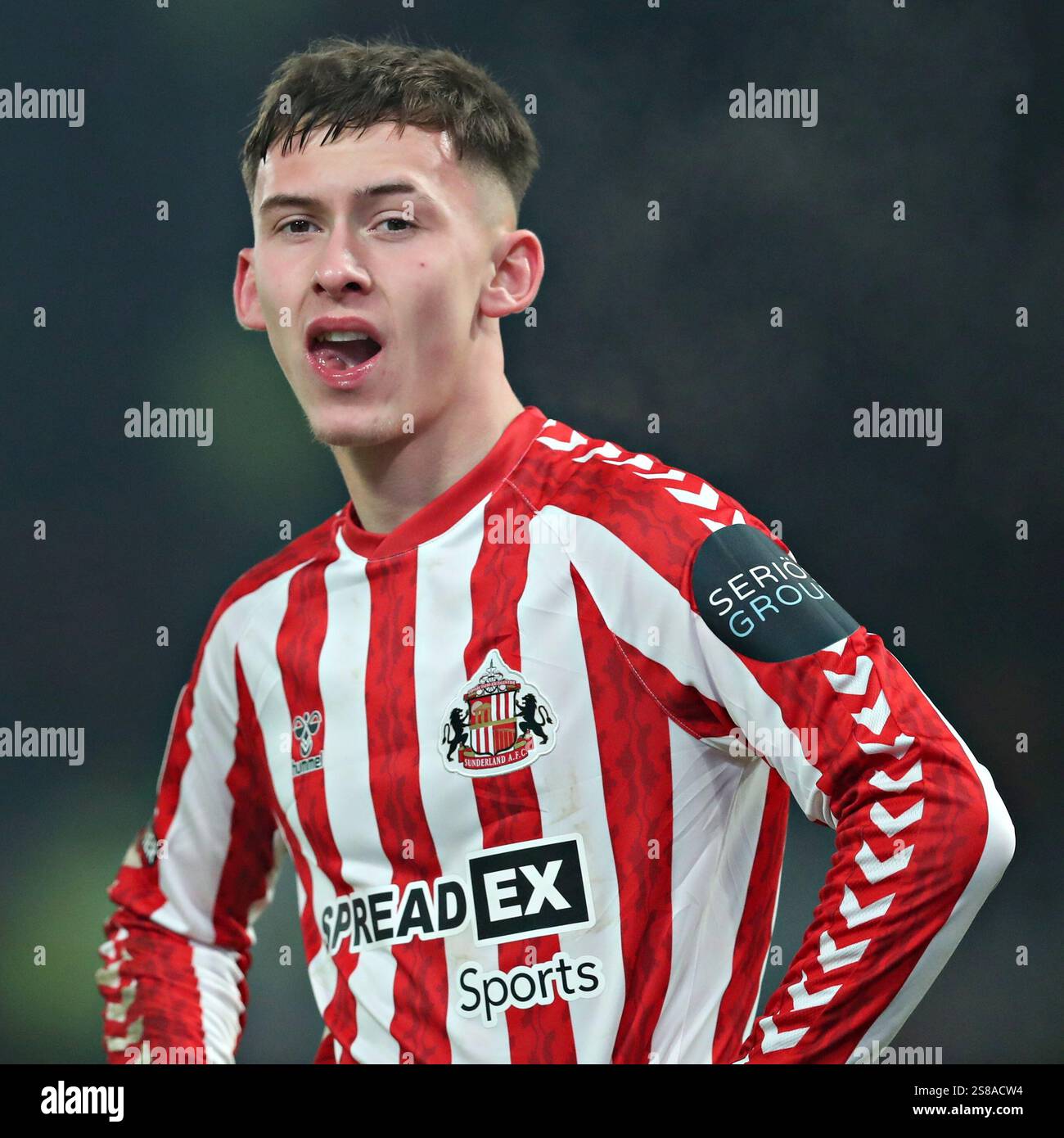 Derby, UK. 21st Jan, 2025. Chris Rigg of Sunderland during the Sky Bet ...