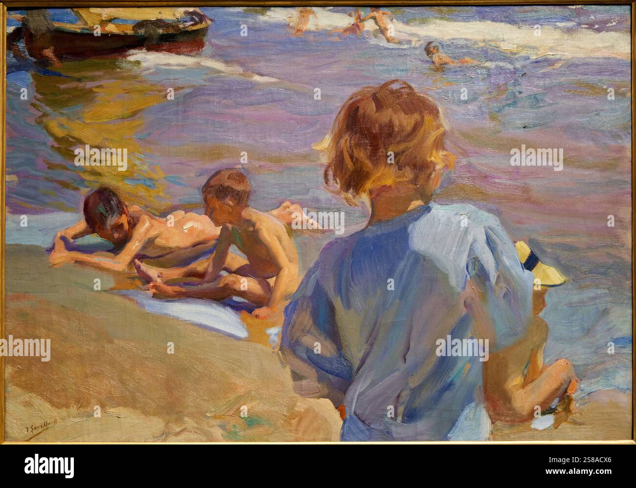 Niños en la playa, Children on the beach, Valencia, 1916, Joaquin ...