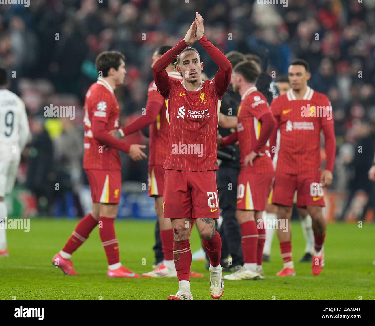 Anfield, Liverpool, Merseyside, UK. 21st Jan, 2025. Champions League ...
