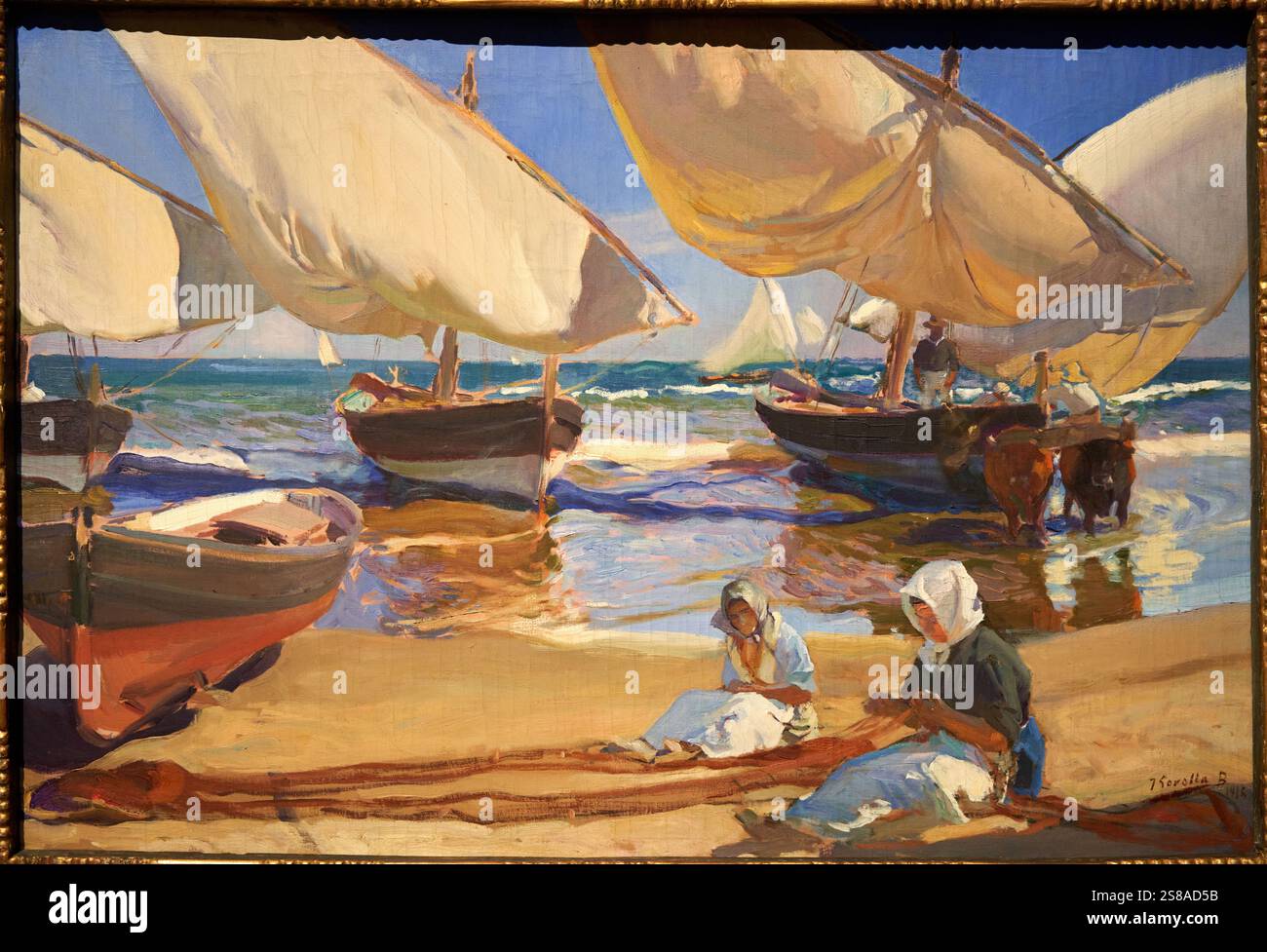 En la playa, On the beach, Valencia, 1916, Joaquin Sorolla y Bastida ...