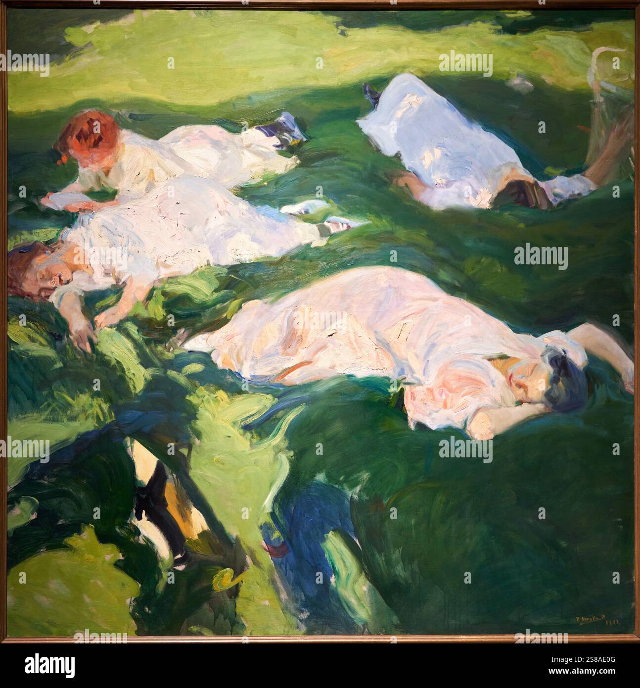 La siesta, The nap, San Sebastián, 1911, Joaquin Sorolla y Bastida ...