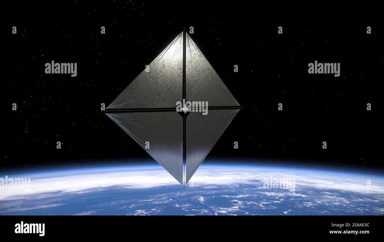 Illustration of NASA's Advanced Composite Solar Sail System (ACS3 ...