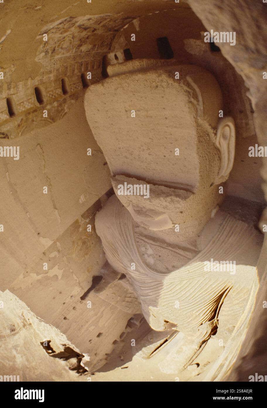 One of the 2 colossal Bamiyan Buddhas of Afghanistan, photographed in ...