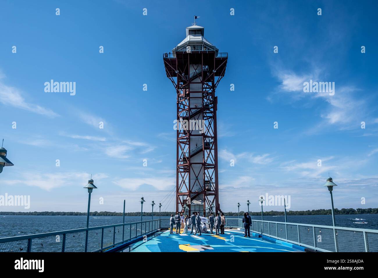 Bicentennial Tower in Lake Erie Pennsylvania Stock Photo - Alamy