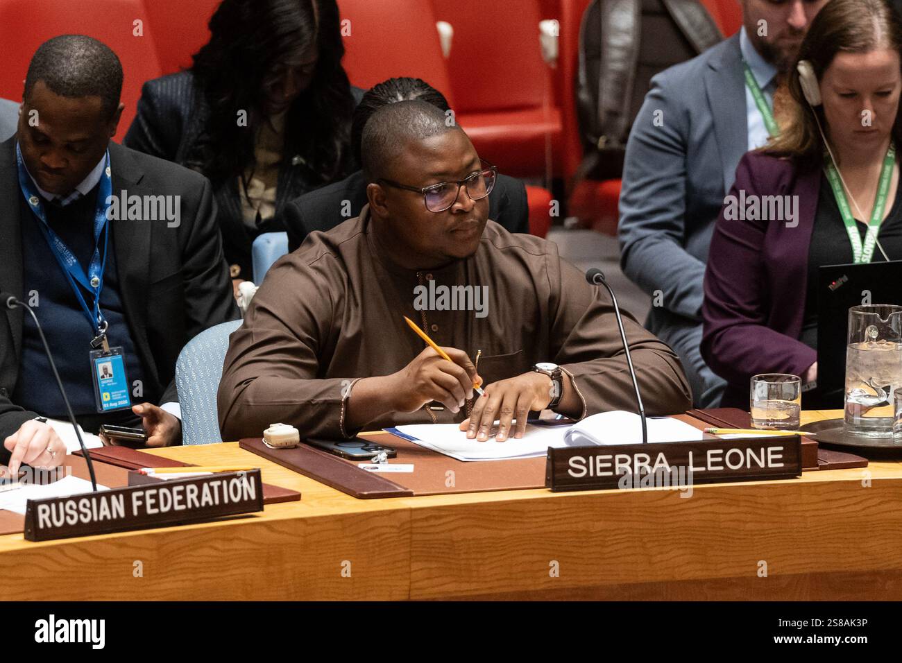 New York, NY, 21 January 2025: Musa Timothy Kabba, Minister for Foreign ...
