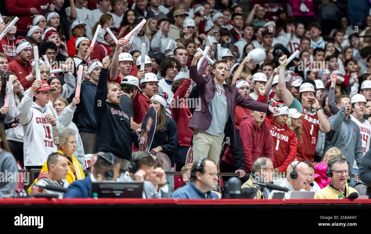 Alabama fans cheer during the first half of an NCAA college basketball ...