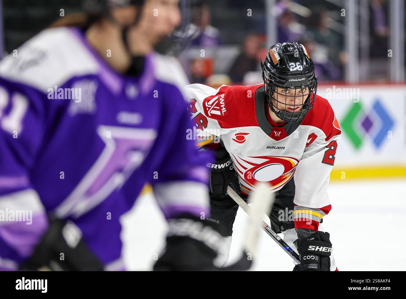 January 21st, 2025: Ottawa Charge forward Emily Clark (26) looks on ...