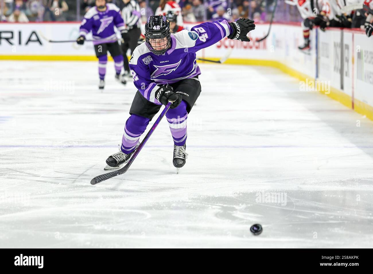 January 21st, 2025: Minnesota Frost defender Claire Thompson (42 ...