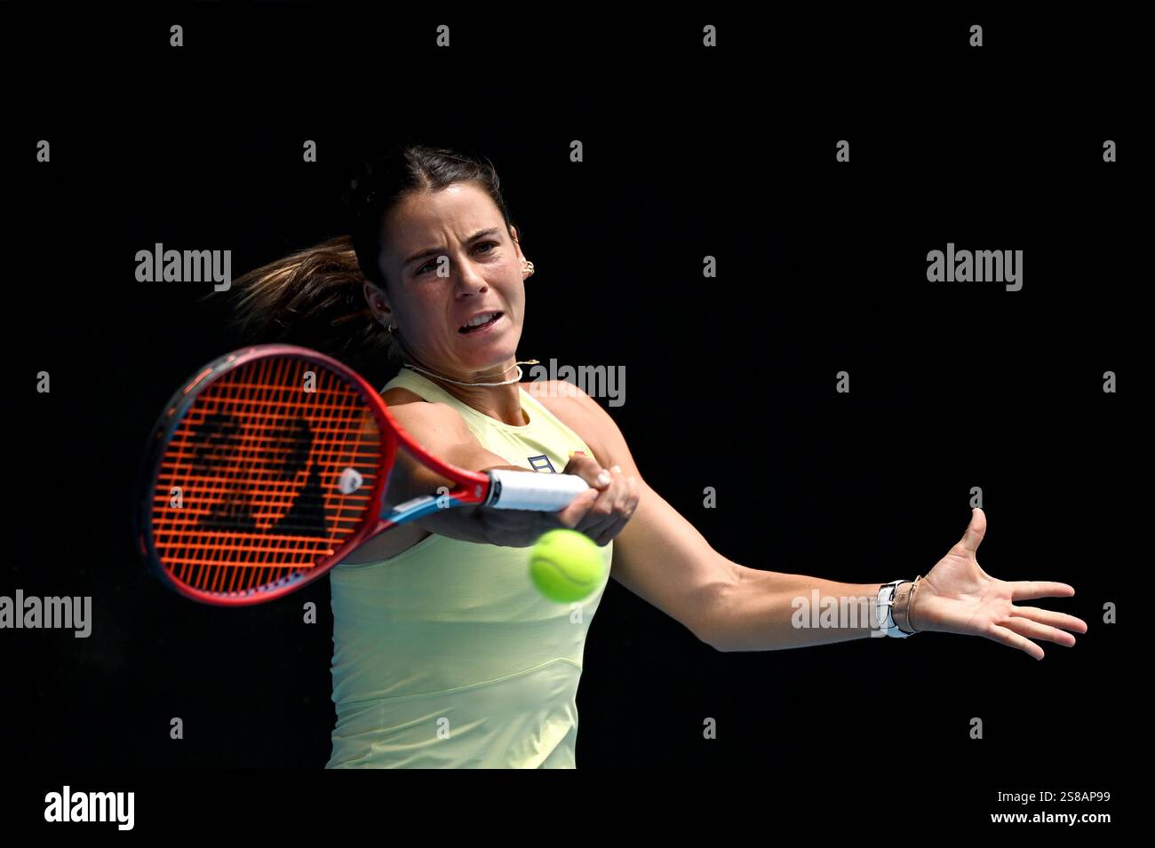 Melbourne, Australia. 22nd Jan, 2025. Emma Navarro of USA during her 1/ ...