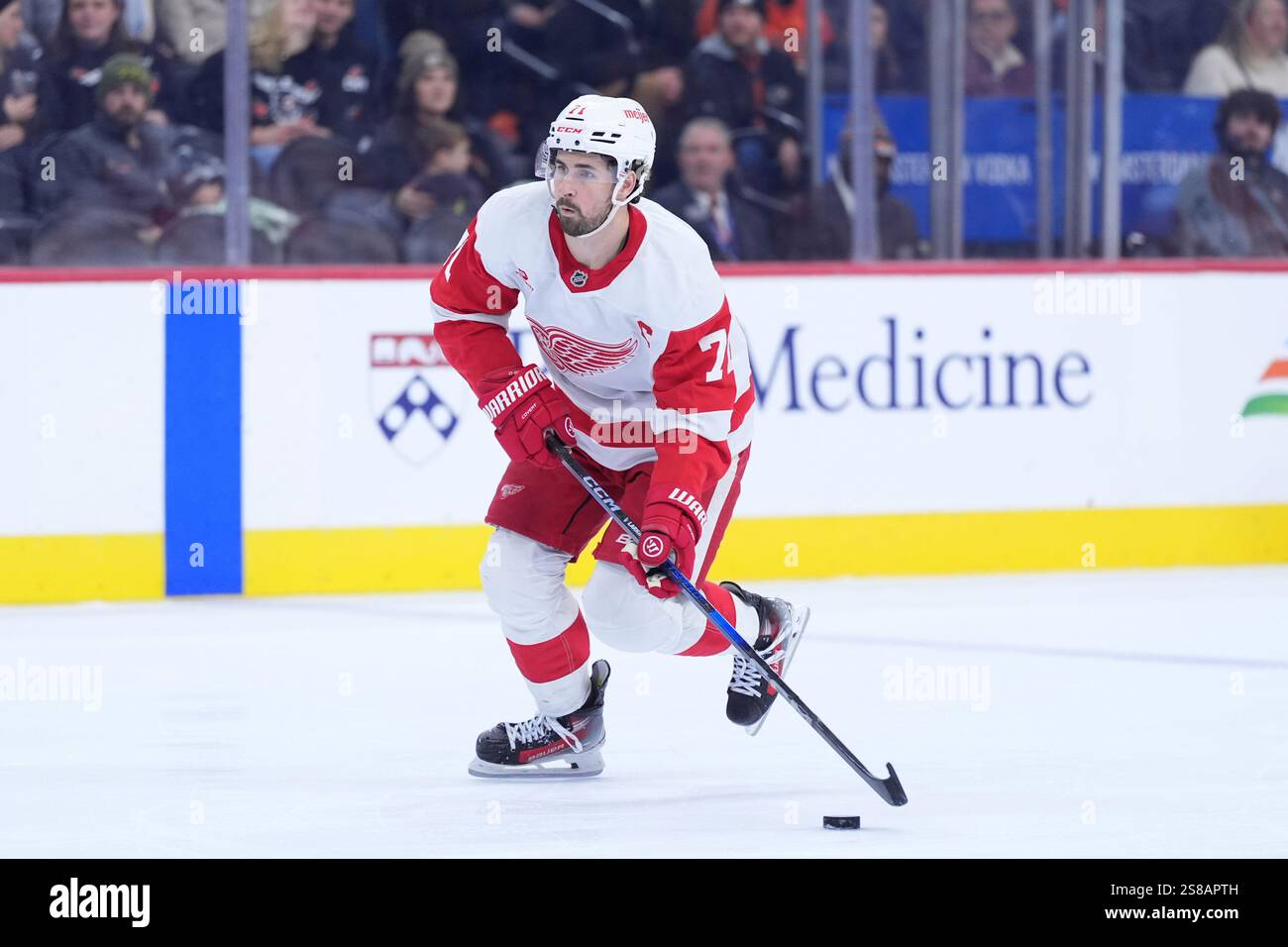 Detroit Red Wings' Dylan Larkin plays during an NHL hockey game ...