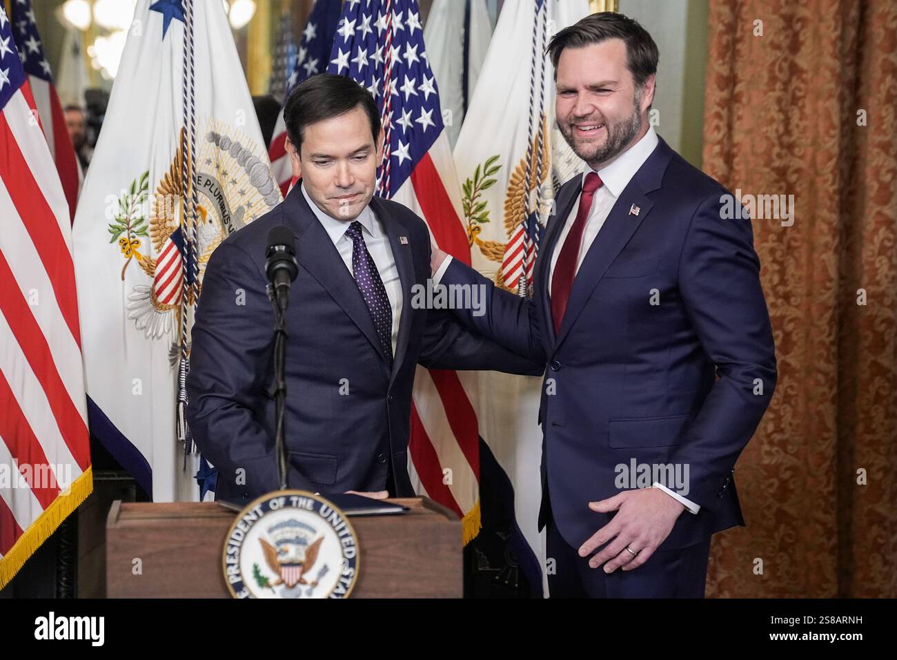 United States Vice President J.D. Vance swears in Marco Rubio as ...