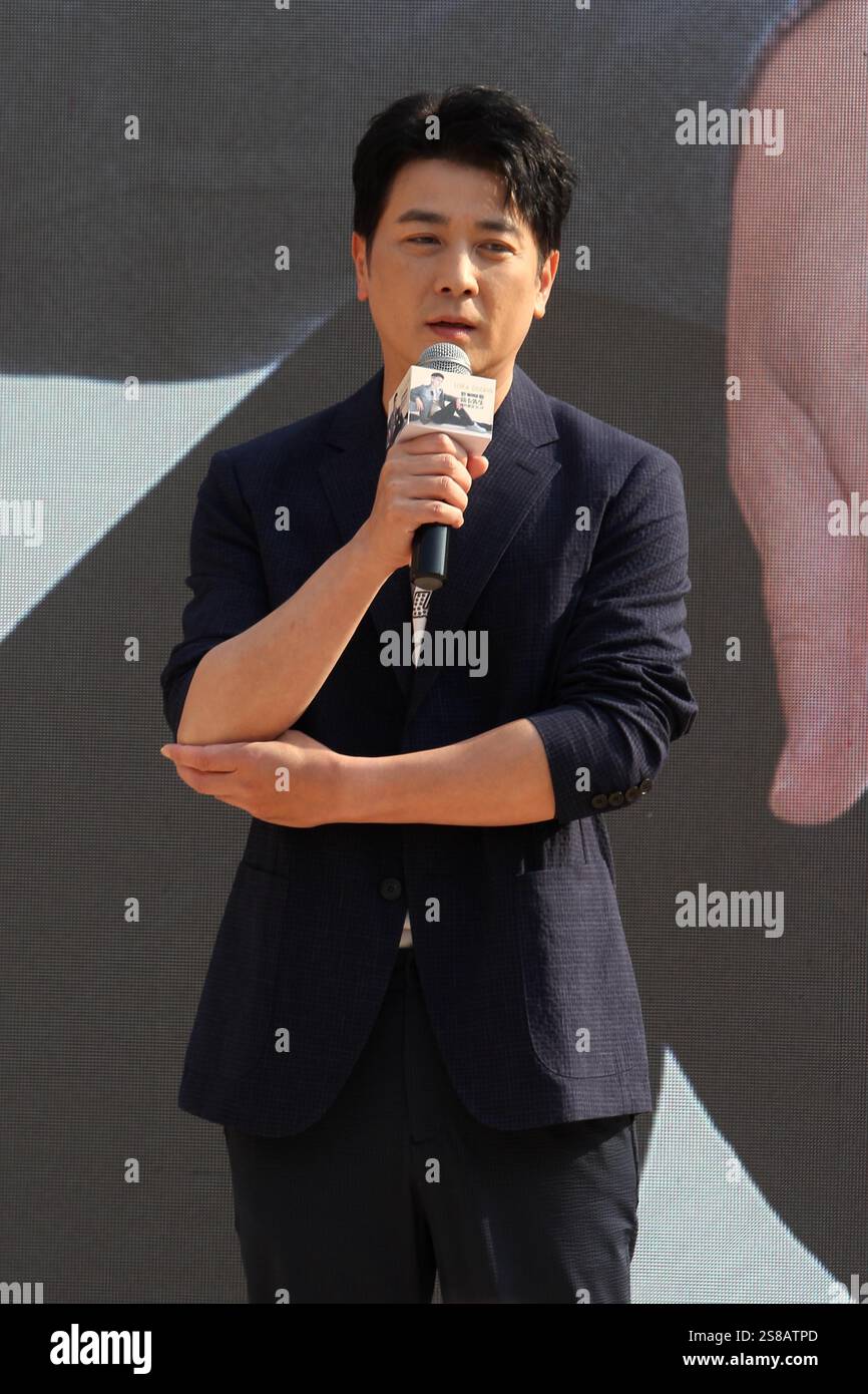 Chinese actor and singer Bao Jianfeng attends an activity in Wuhan City ...
